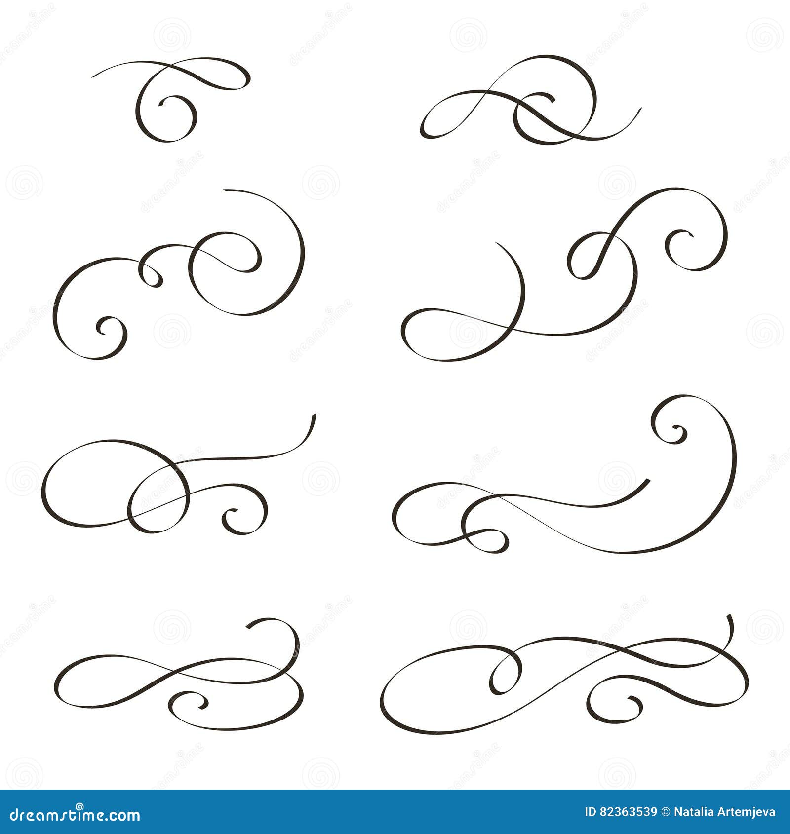 Design elements swirls stock vector. Illustration of deco - 82363539
