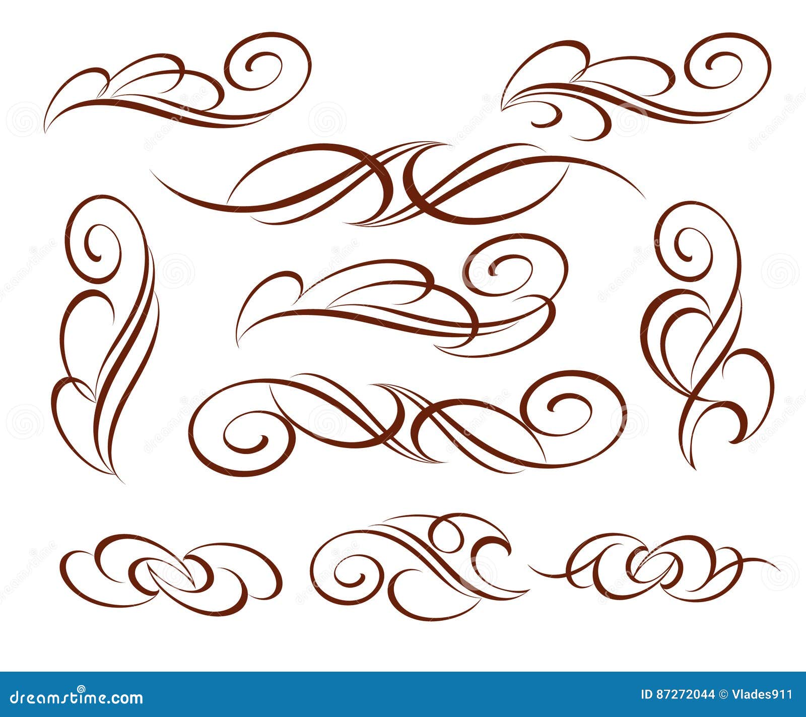 Design Elements. Vector Illustration.Brown . Set. Stock Vector ...