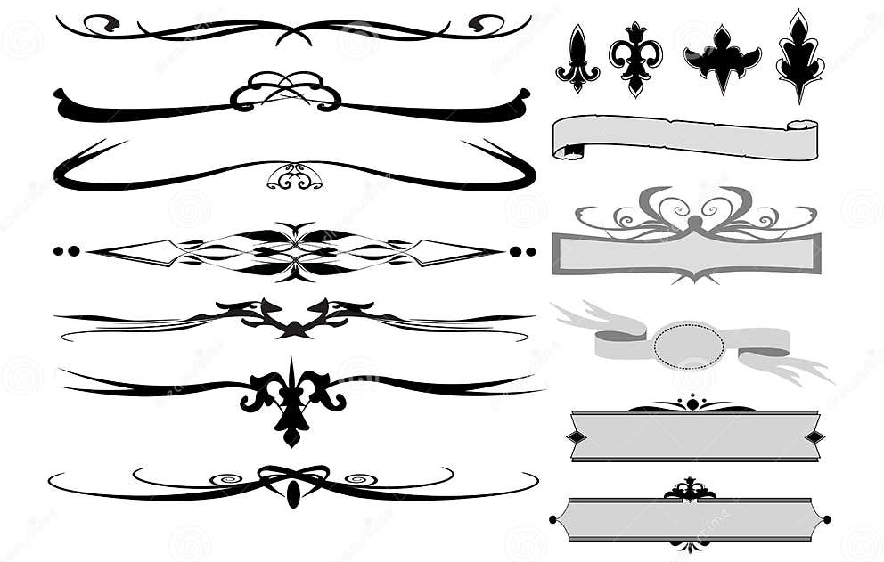 Design Elements for Web Page Stock Vector - Illustration of silhouette ...