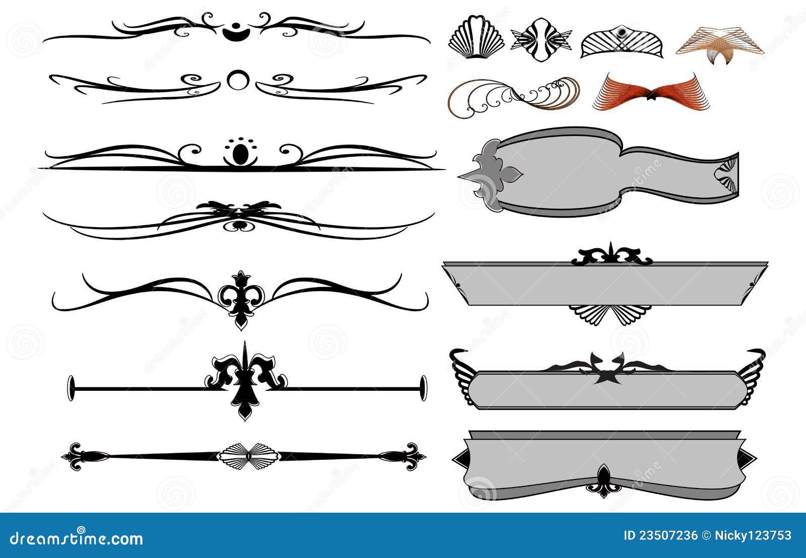 Design Elements for Web Page Stock Vector - Illustration of border ...