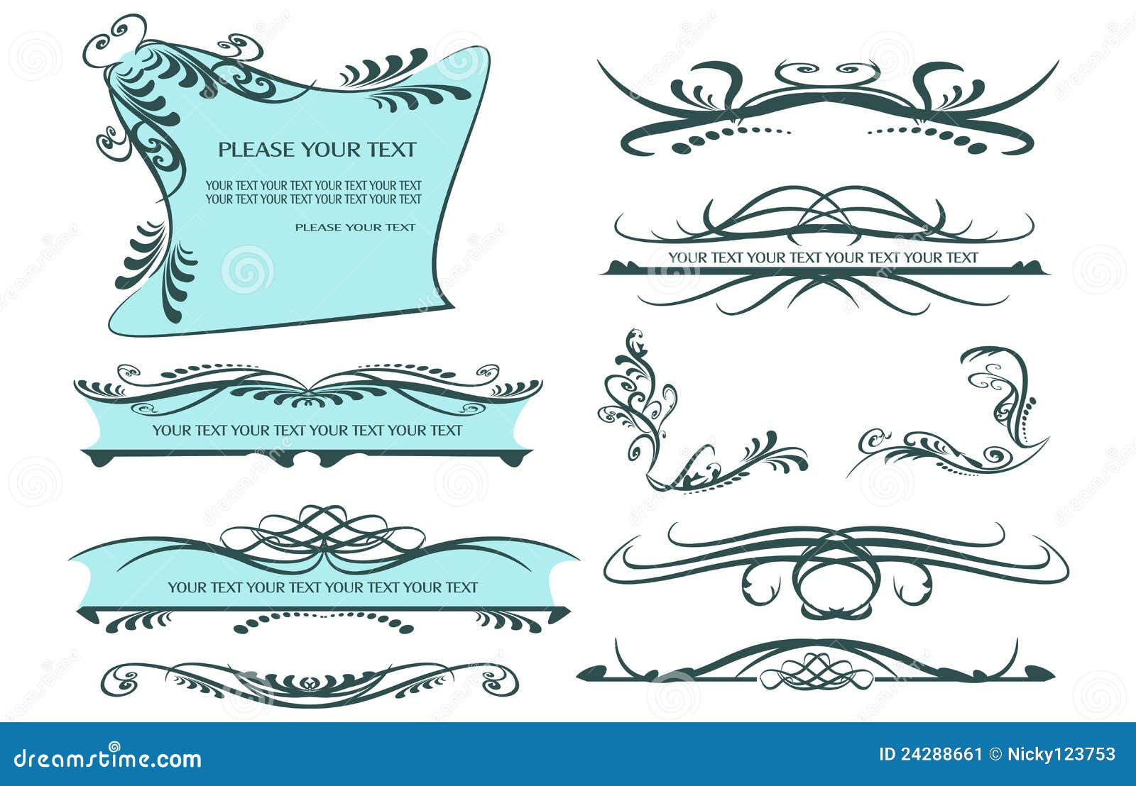 Design Elements for Web Page Stock Vector - Illustration of banner ...