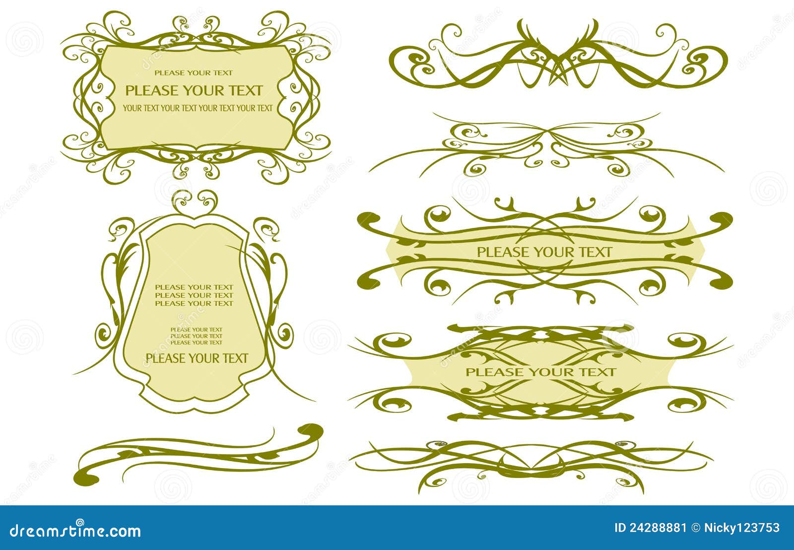 Design Elements for Web Page Stock Vector - Illustration of banner ...