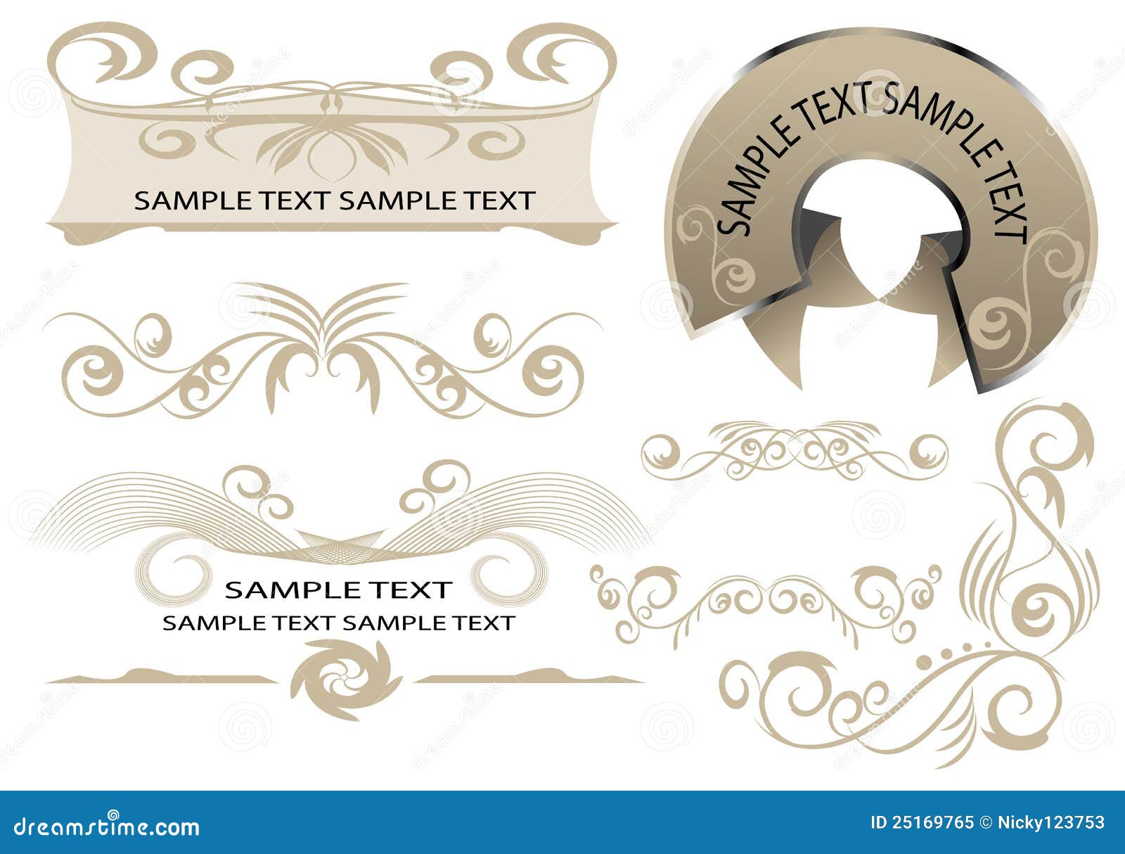 Design Elements for Web Page Stock Vector - Illustration of outline ...