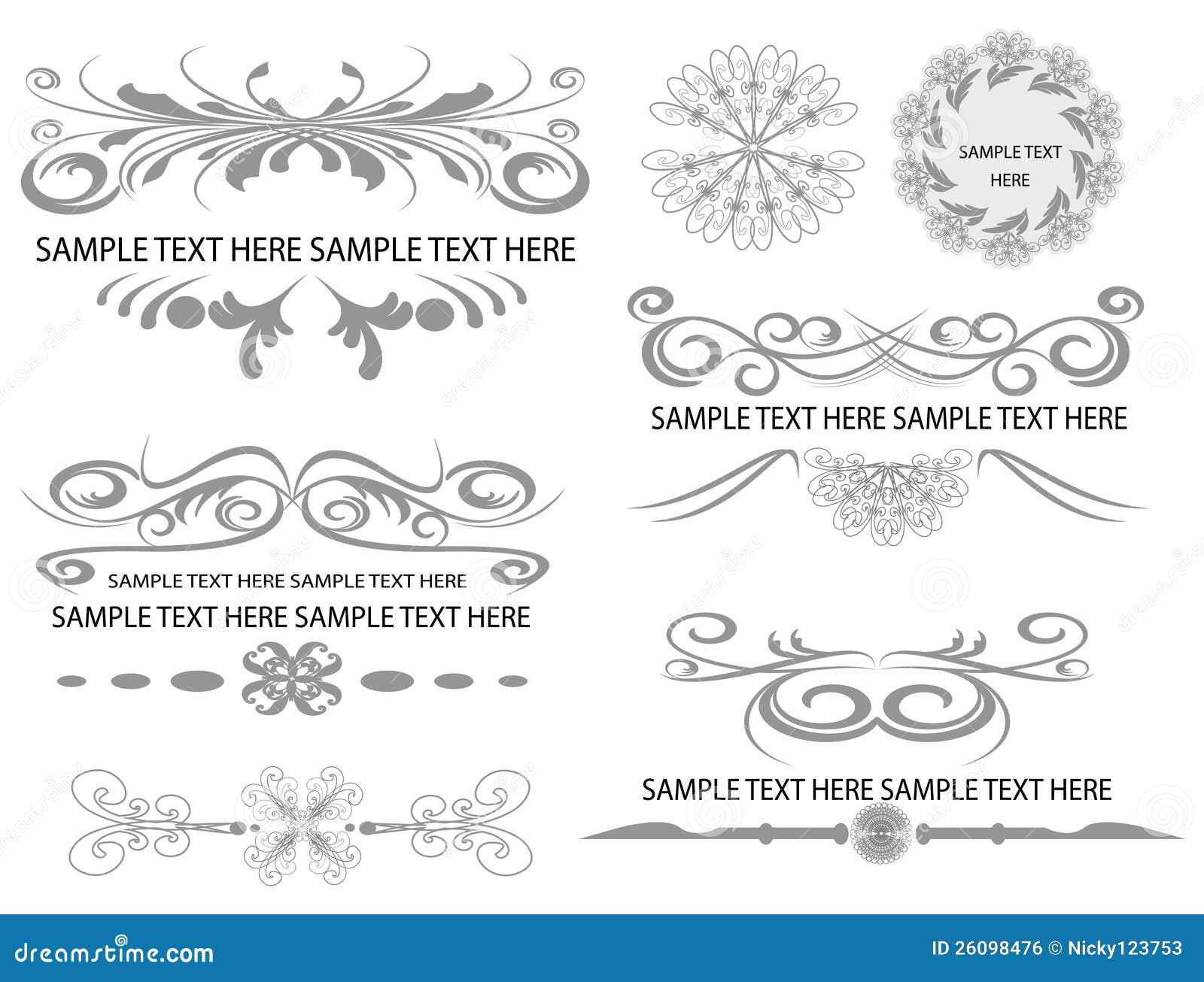 Design Elements for Web Page Stock Vector - Illustration of swirl ...