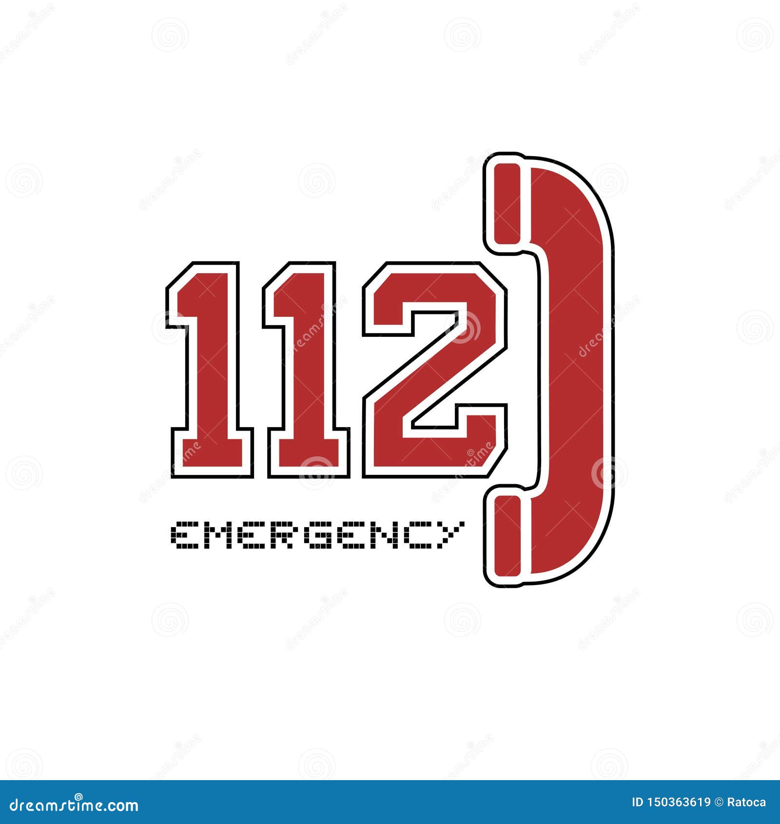 Design of 112 Emergency Icon Stock Vector - Illustration of icon ...