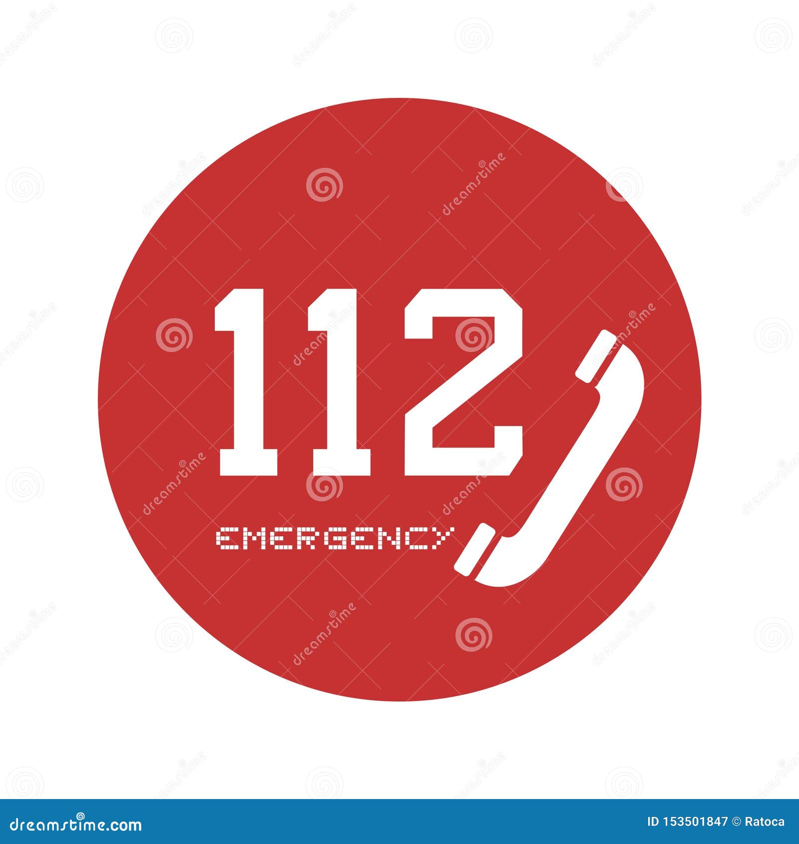 Design of 112 Emergency Icon Stock Vector - Illustration of danger ...