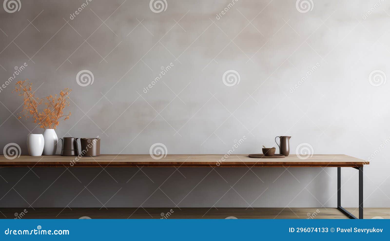 Design Empty Wall Table Background Stock Illustration - Illustration of ...