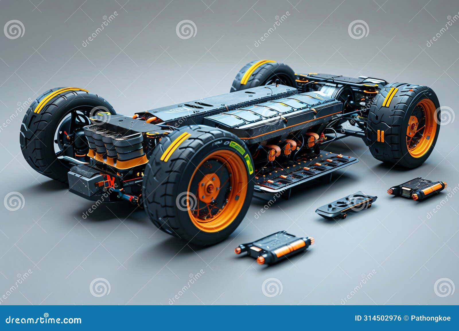 Design and Engineering of Components EV Car. AI Generated Stock ...