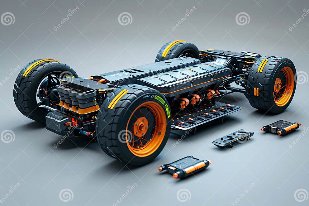 Design and Engineering of Components EV Car. AI Generated Stock ...
