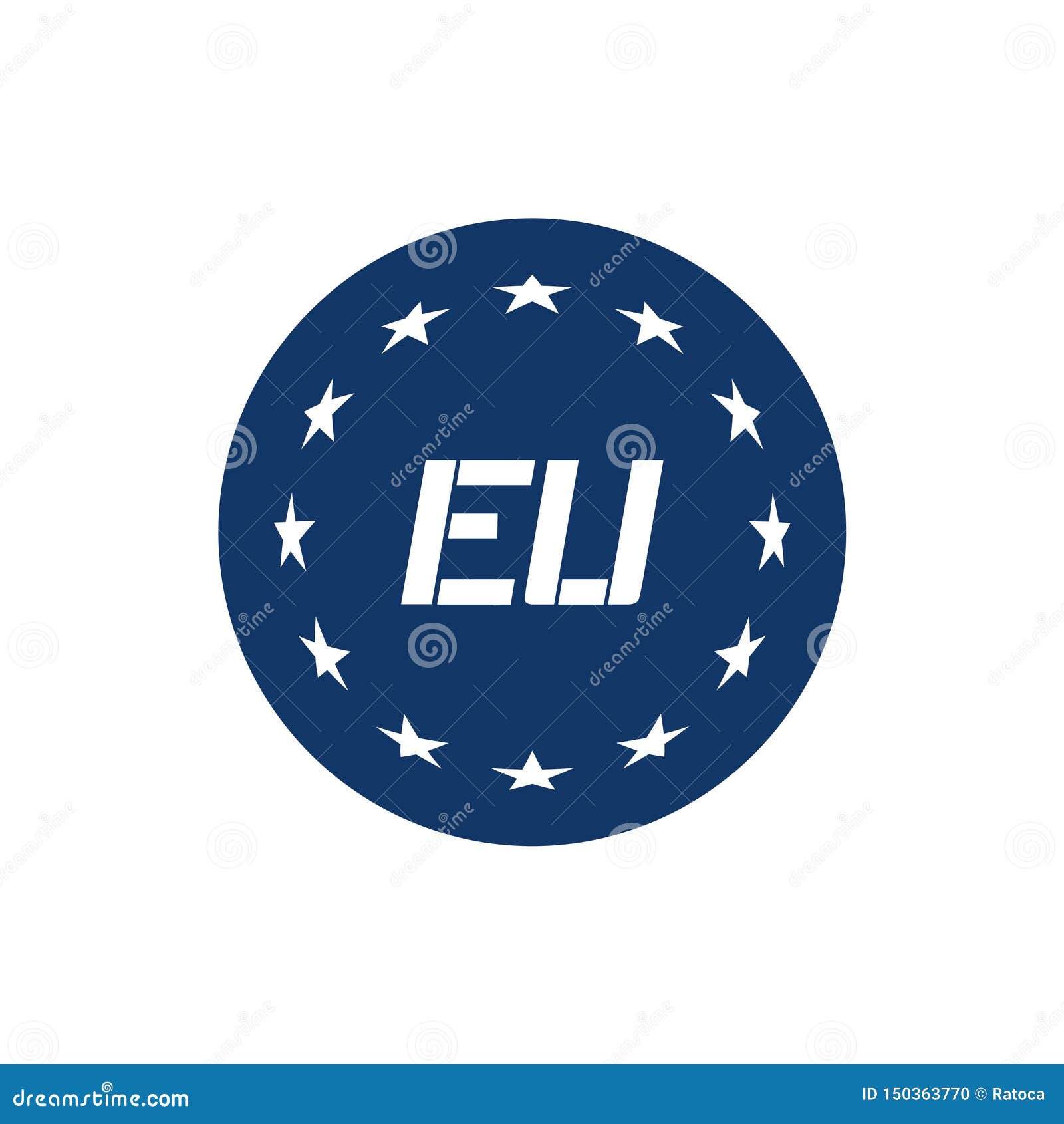 Design of European Union Symbol Stock Vector - Illustration of label ...