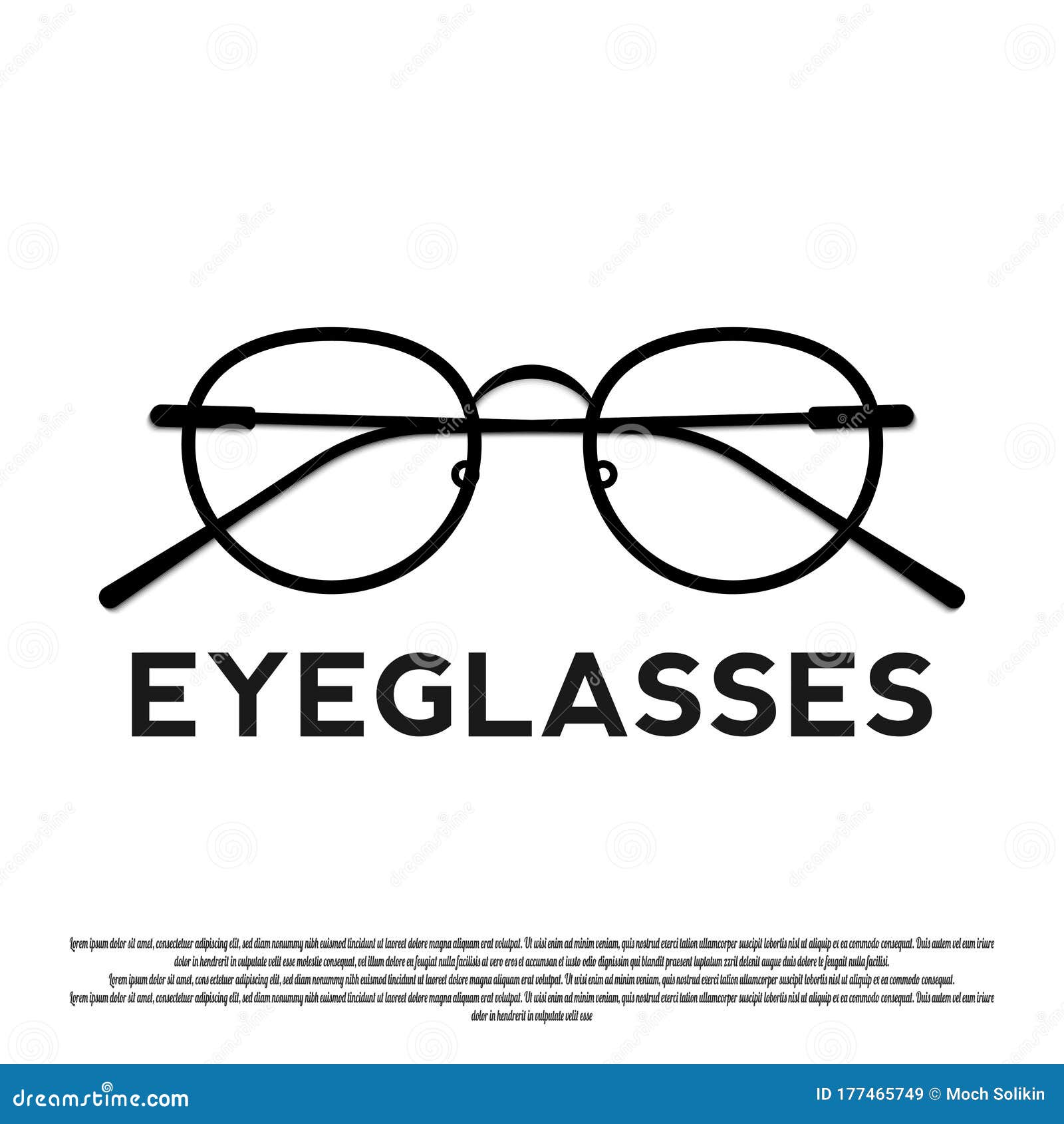Eyeglasses Frame Icon On White Background Set Royalty-Free Stock Photo ...