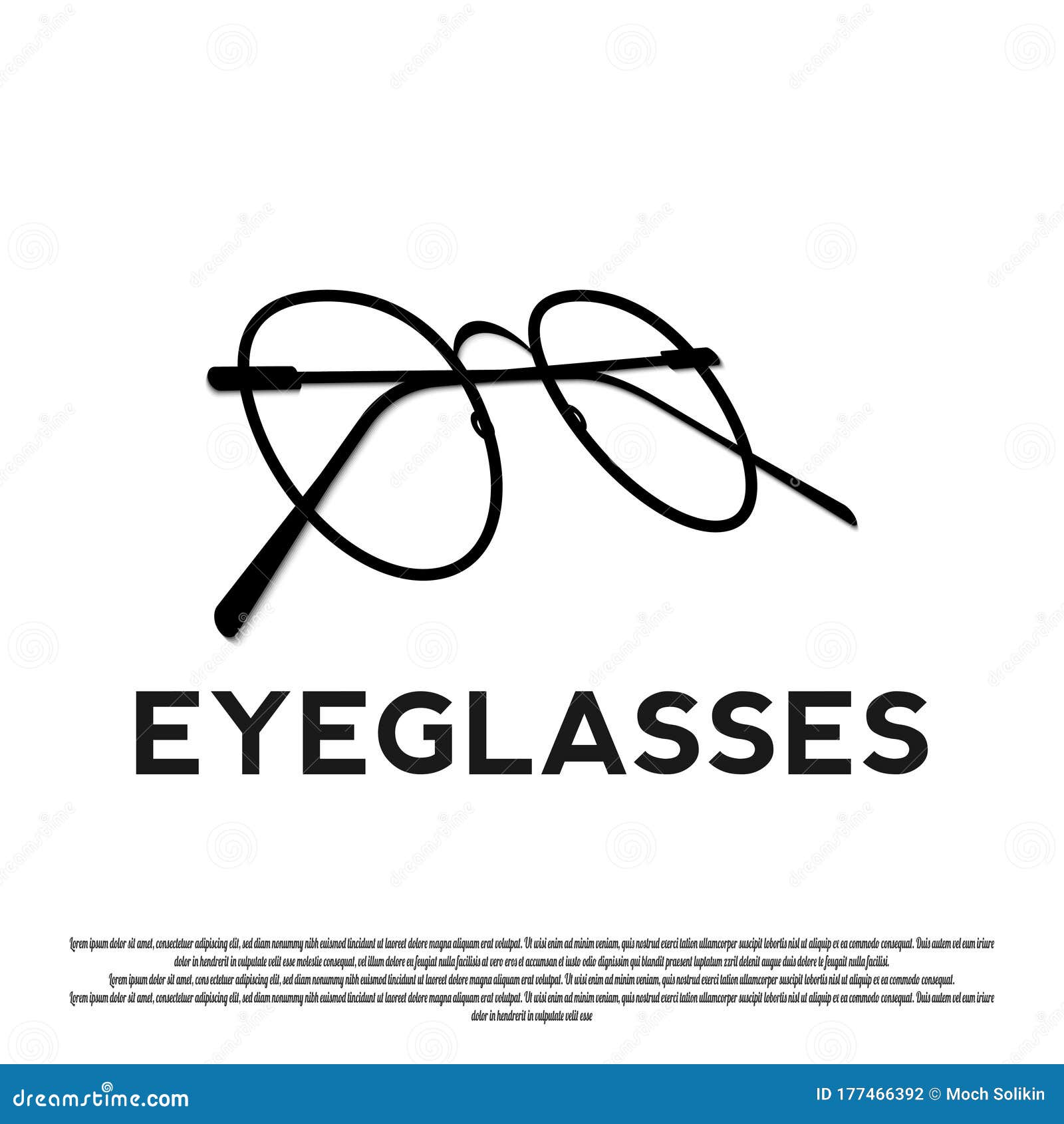 Design of the Eyeglasses Frame Logo Stock Vector - Illustration of ...