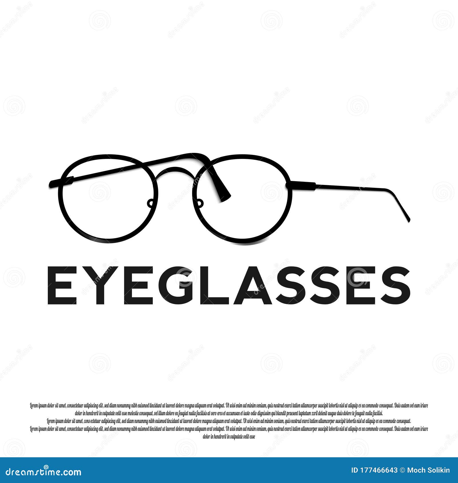 Design of the Eyeglasses Frame Logo Stock Vector - Illustration of ...