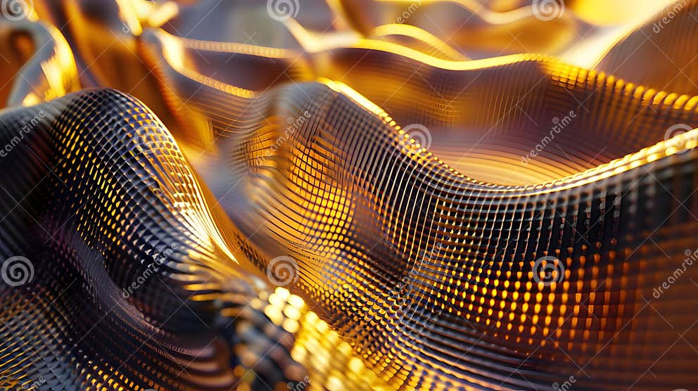 Mesh with Highlights, Art, Elegance. Wave Effects, Modern Style Stock ...