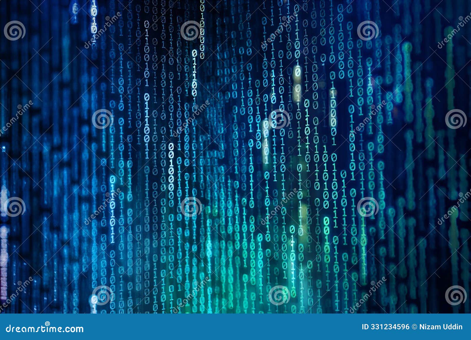 Power of Big Data: Binary Code Information on Computer Screen Stock Photo - Image of information ...