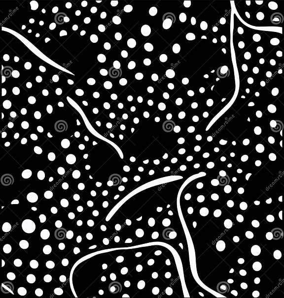 Black and White Random Abstract Pattern, in the Style of Synthetism ...