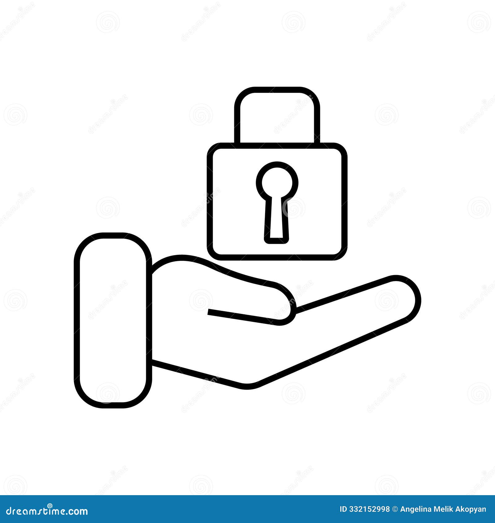 A Hand Holding a Padlock Symbolizing Security and Protection in Digital ...