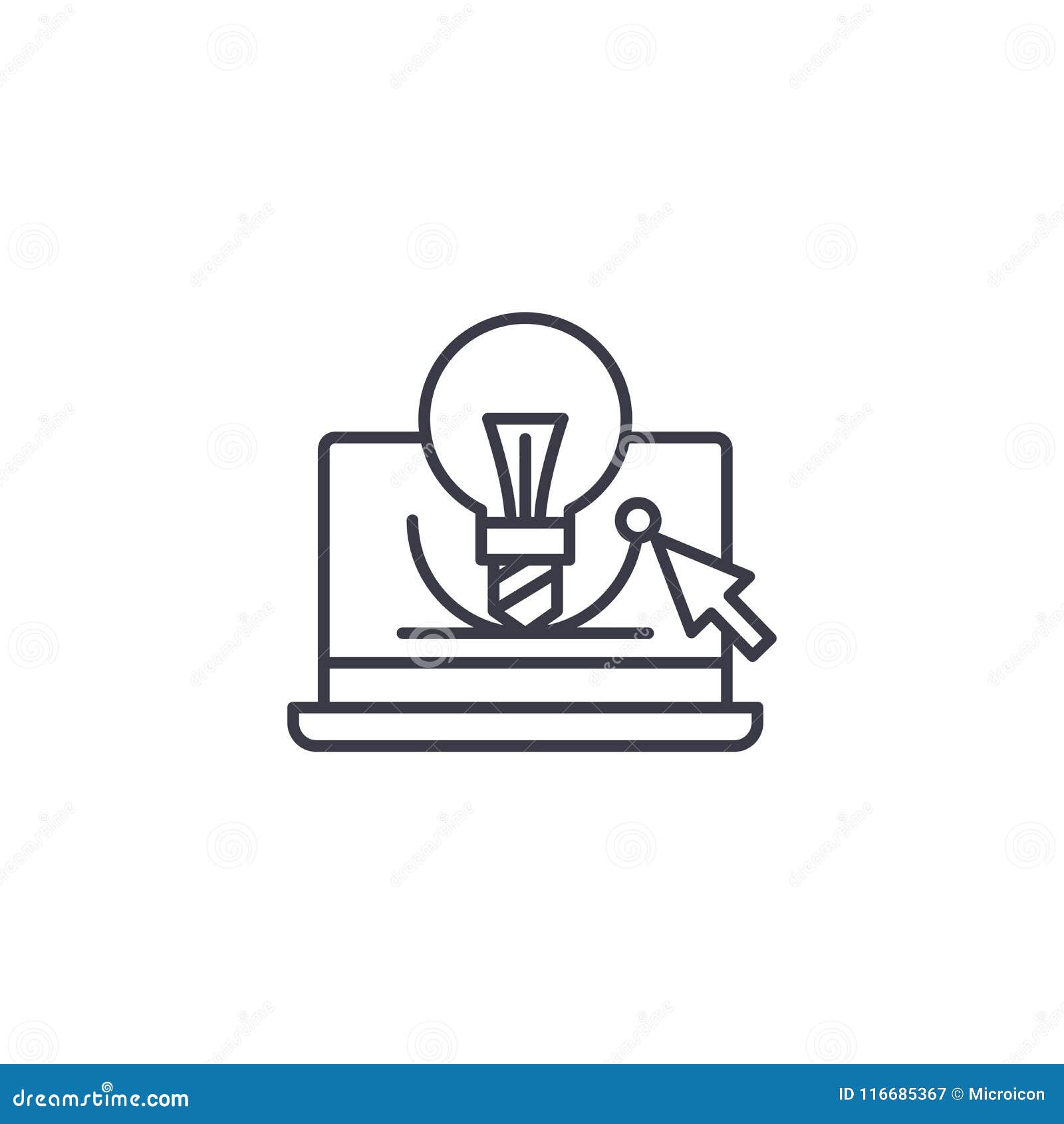 Design Features Linear Icon Concept. Design Features Line Vector Sign ...