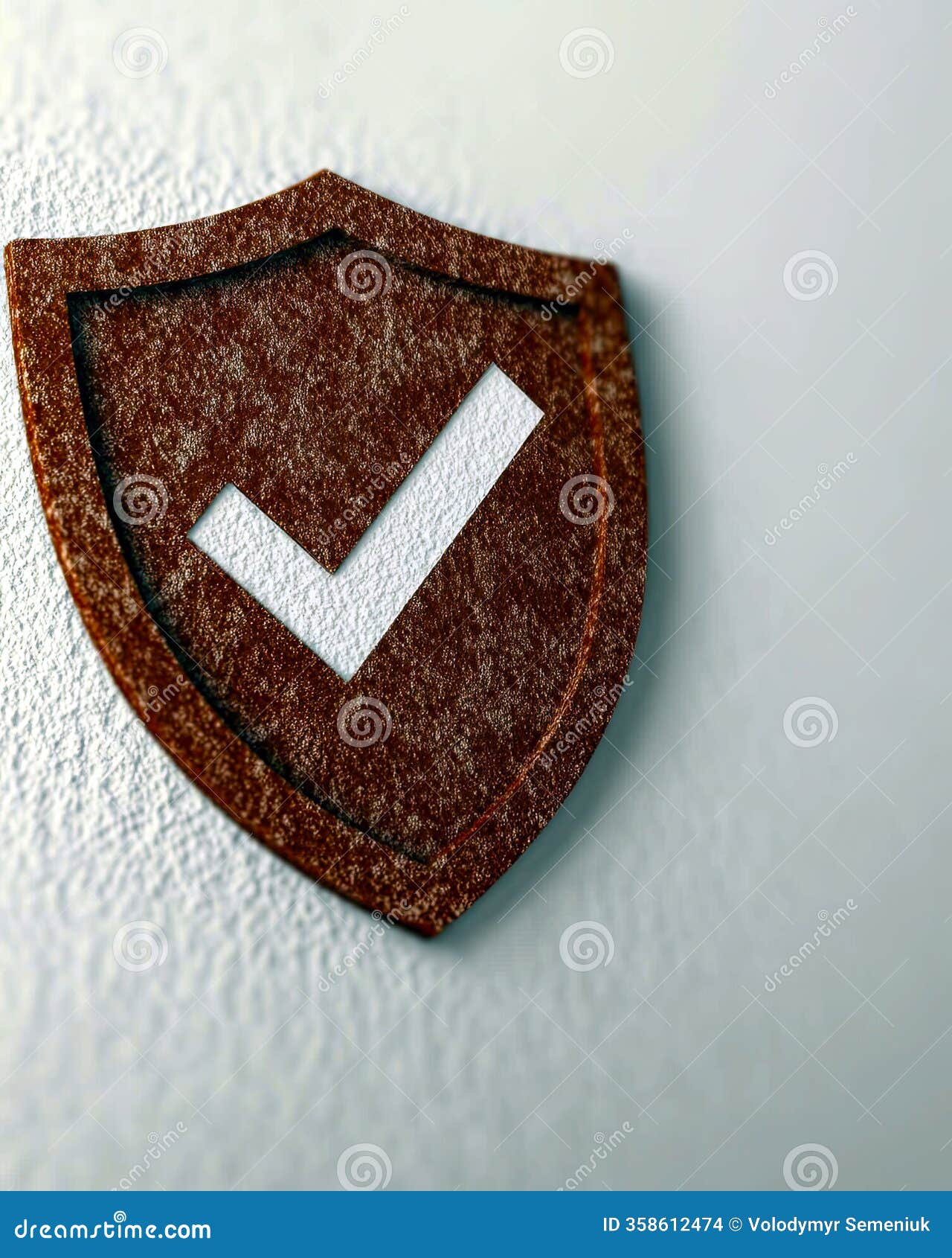 Simple Shield Icon with a Checkmark Representing Security and ...
