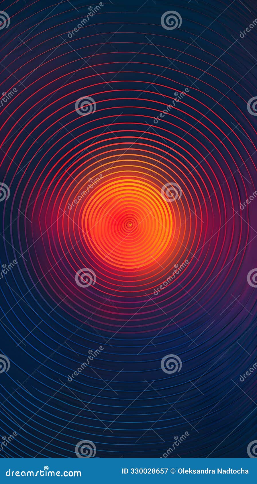 This Design Features Vibrant Red and Blue Concentric Circles, a Modern ...