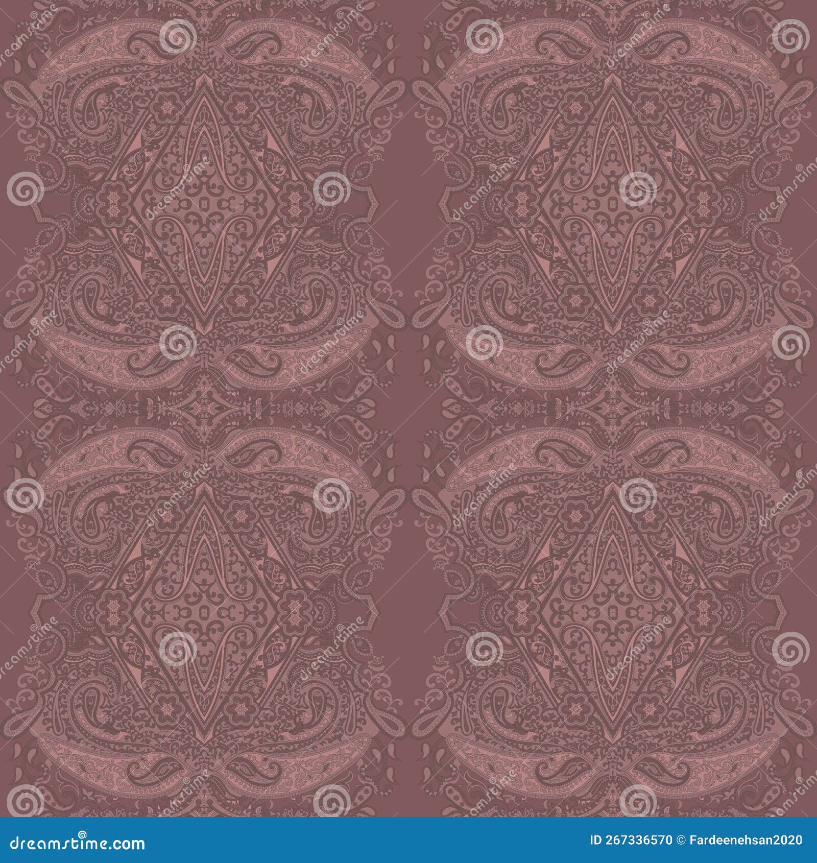 Ancient Ethnic Ornamental Paisley Damask Baroque Oriental Patchwork ...