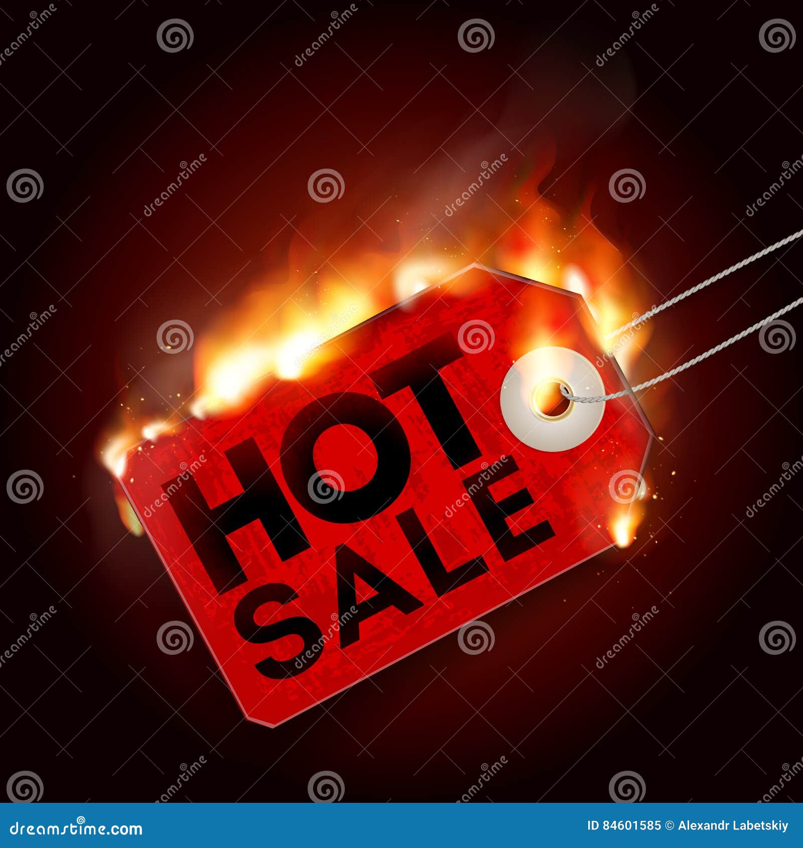 Design with Fire. Hot Sale stock vector. Illustration of sale - 84601585