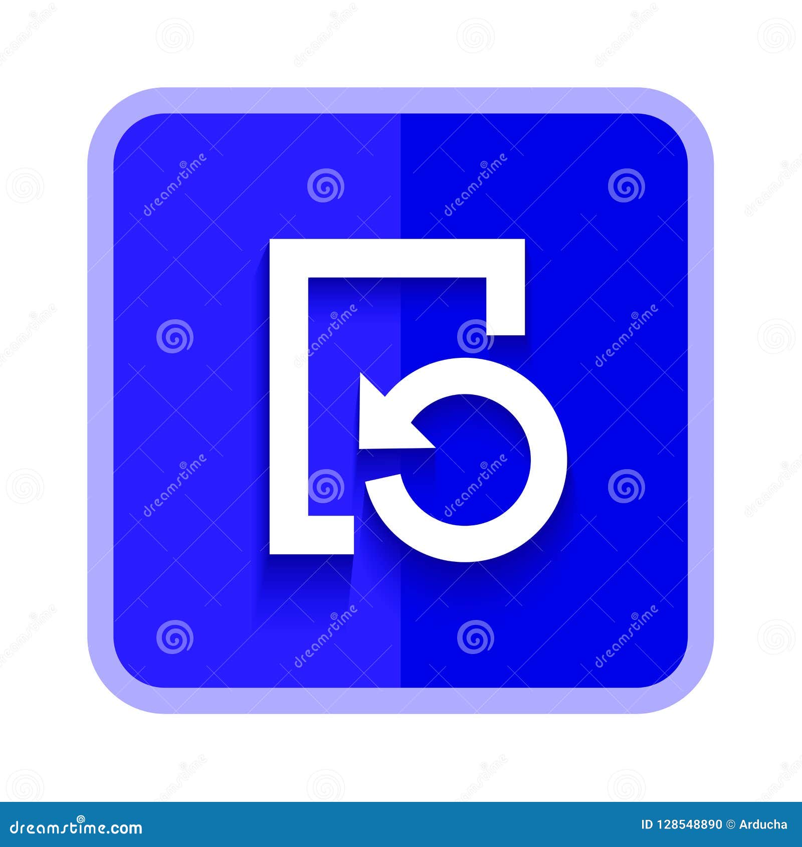Rotation Screen Blue Button Stock Vector - Illustration of button, icon ...