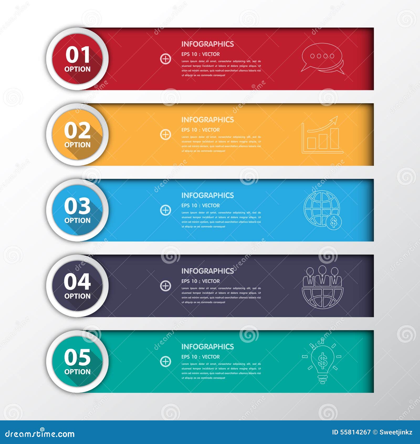Step Number Chart Template For Infographic For Presentation For 8 ...