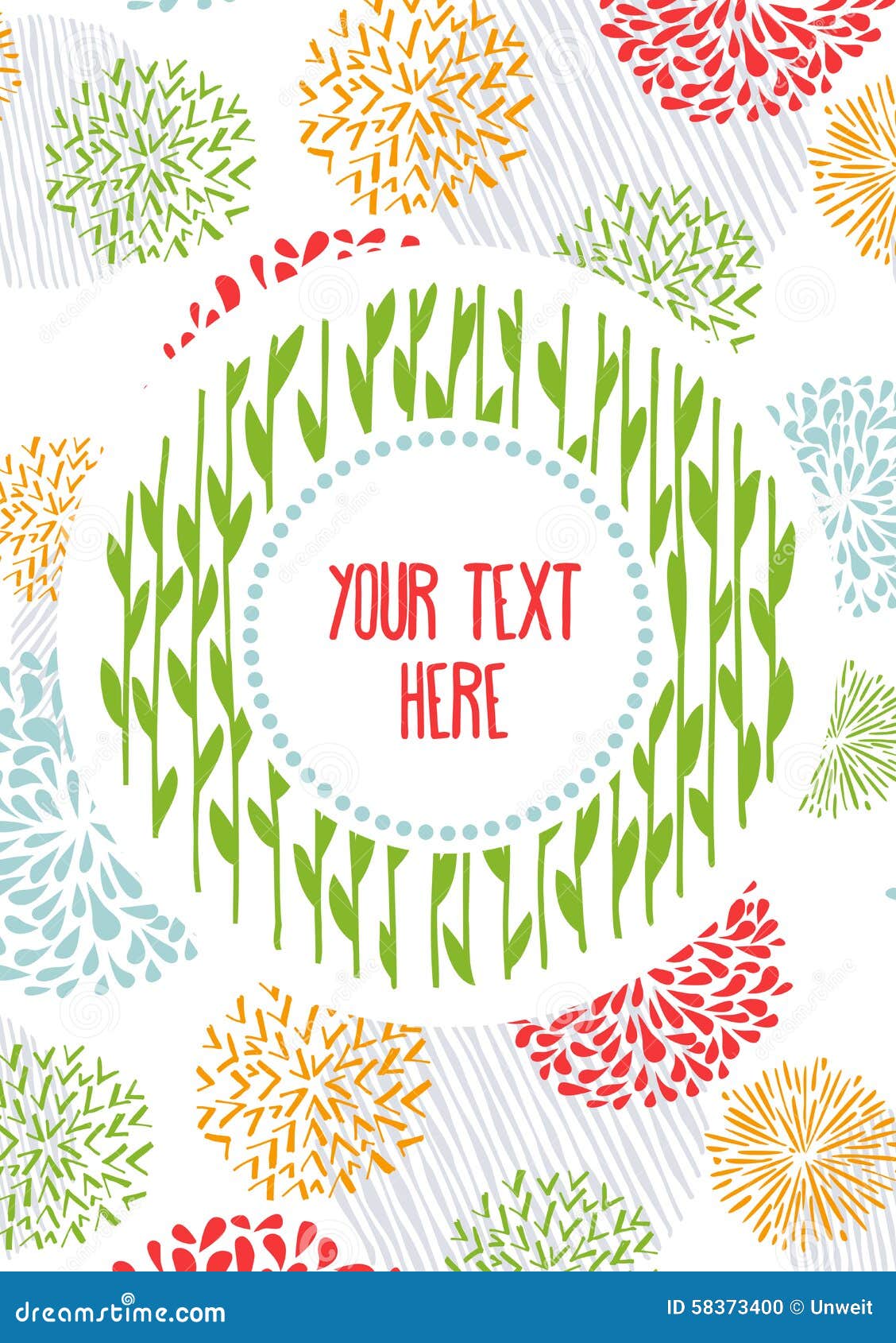 Design for flyer or card stock vector. Illustration of vector - 58373400