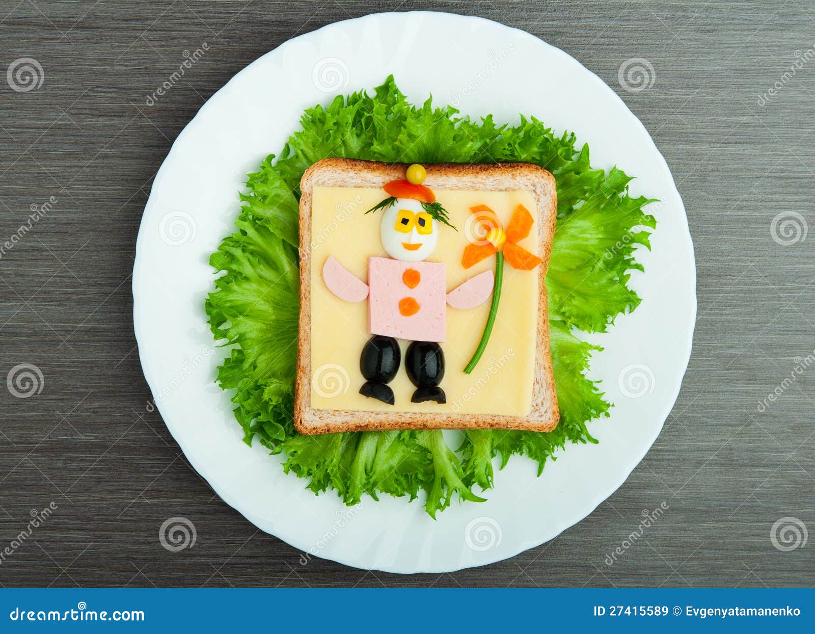 Design Food. Creative Sandwich for Child Stock Image - Image of fantasy ...