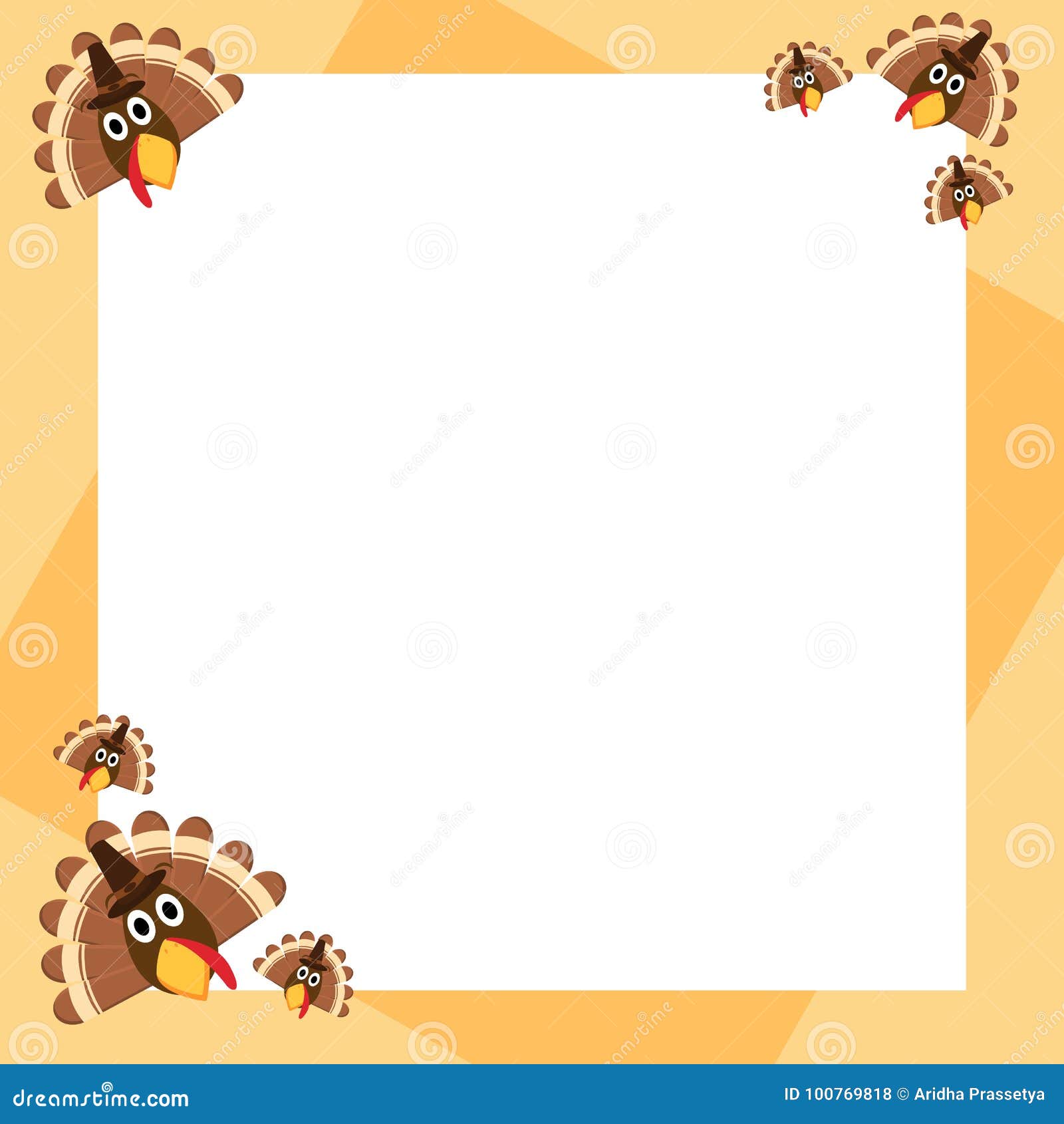 Design Frame Thankgiving Theme Collection Stock Vector - Illustration ...