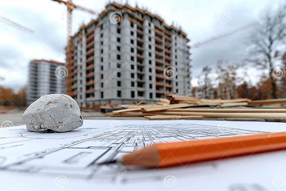 Design Framework in Focus - House Model Positioned Over Detailed ...