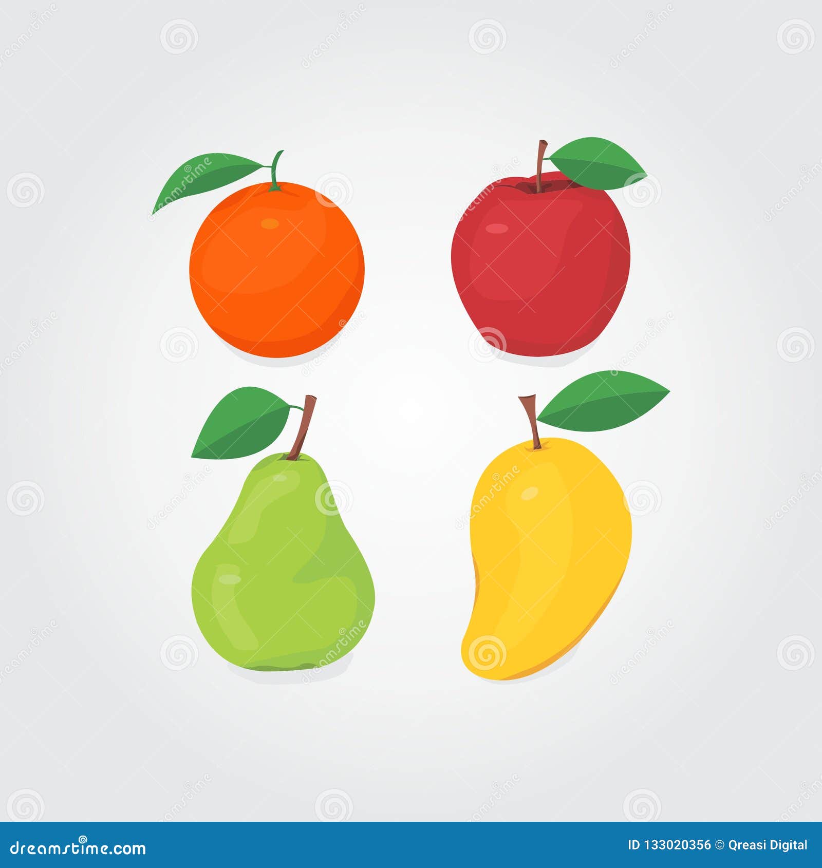 Vector populer fruit stock vector. Illustration of exemple - 133020356
