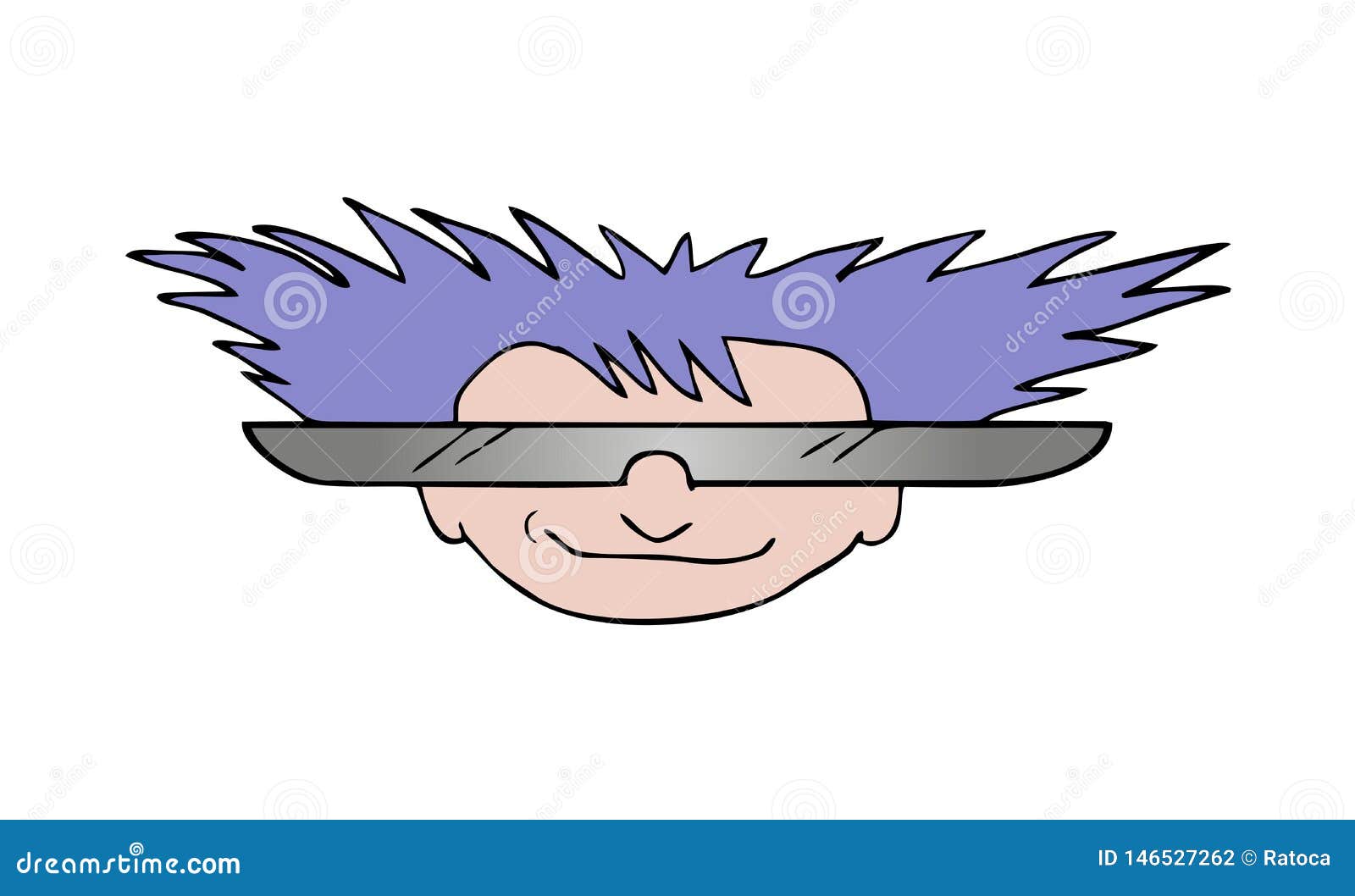 Design of Funny Horizontal Face Draw Stock Vector - Illustration of ...
