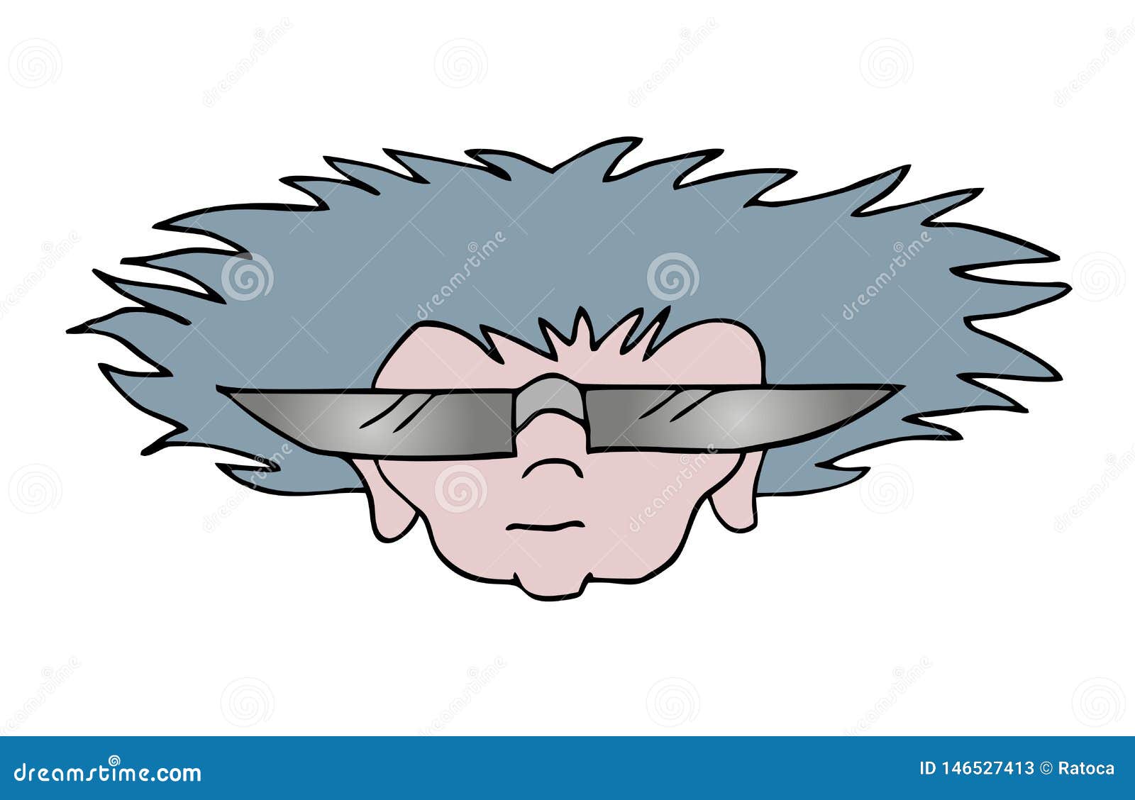 Design of Funny Horizontal Face Draw Stock Vector - Illustration of ...