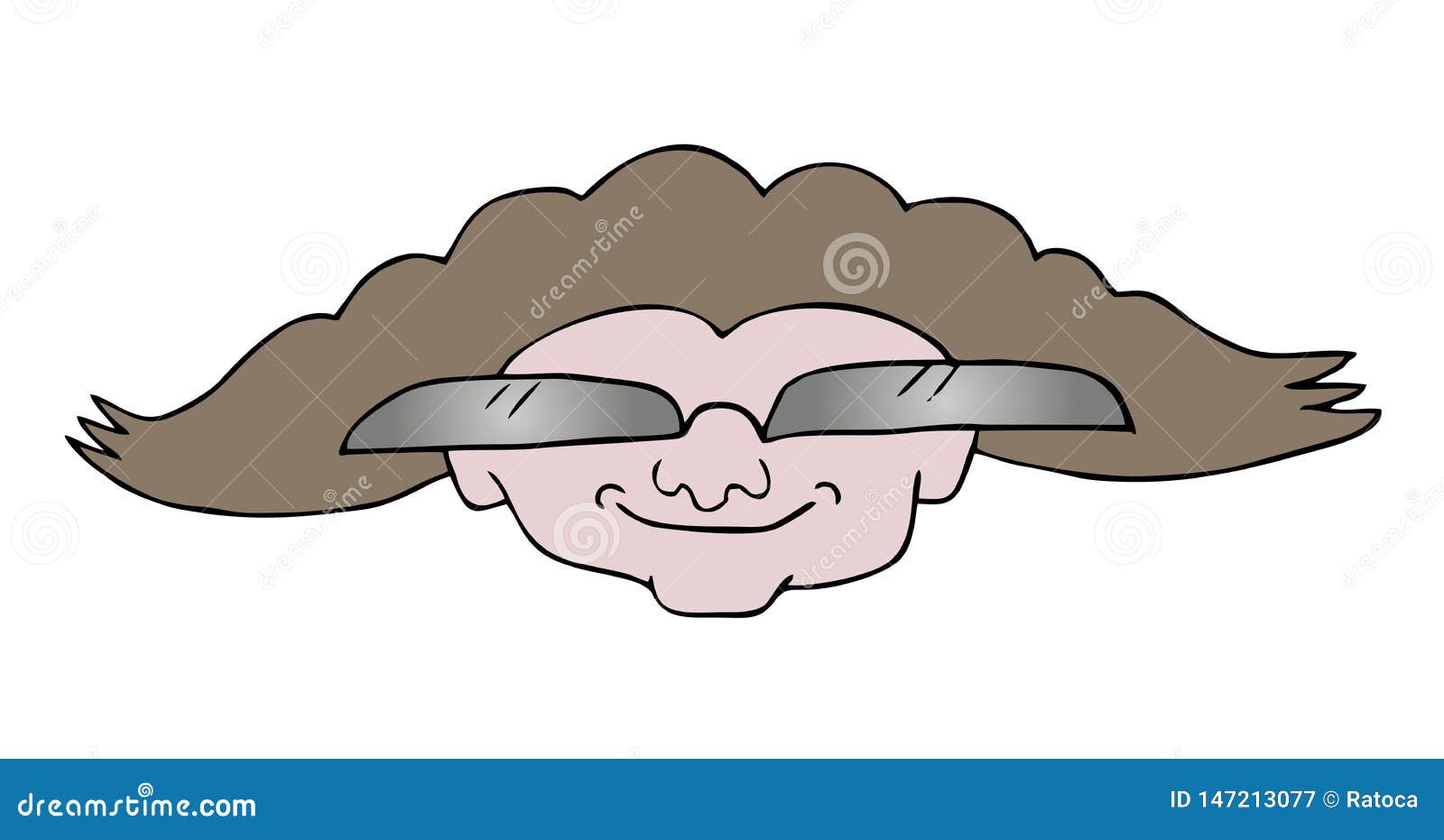 Design of Funny Horizontal Face Draw Stock Vector - Illustration of ...