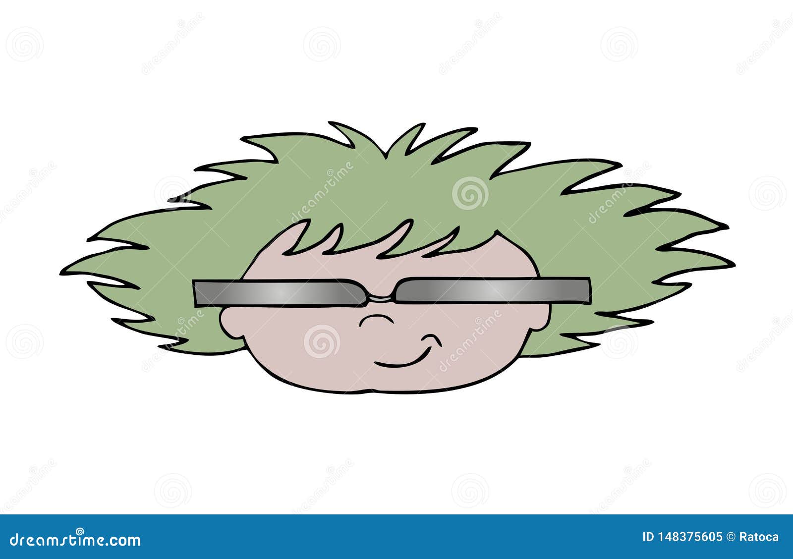 Funny horizontal face draw stock vector. Illustration of look - 148375605