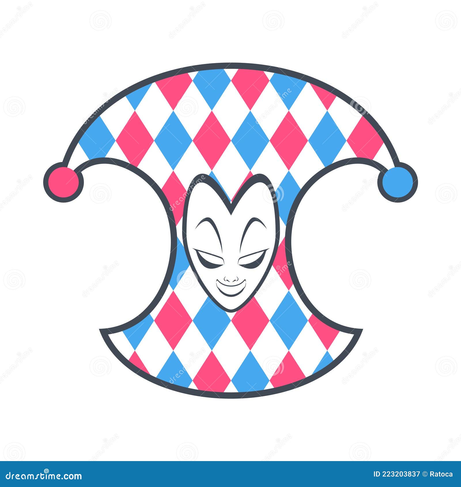 Design of Funny Jester Illustration Stock Vector - Illustration of fool ...