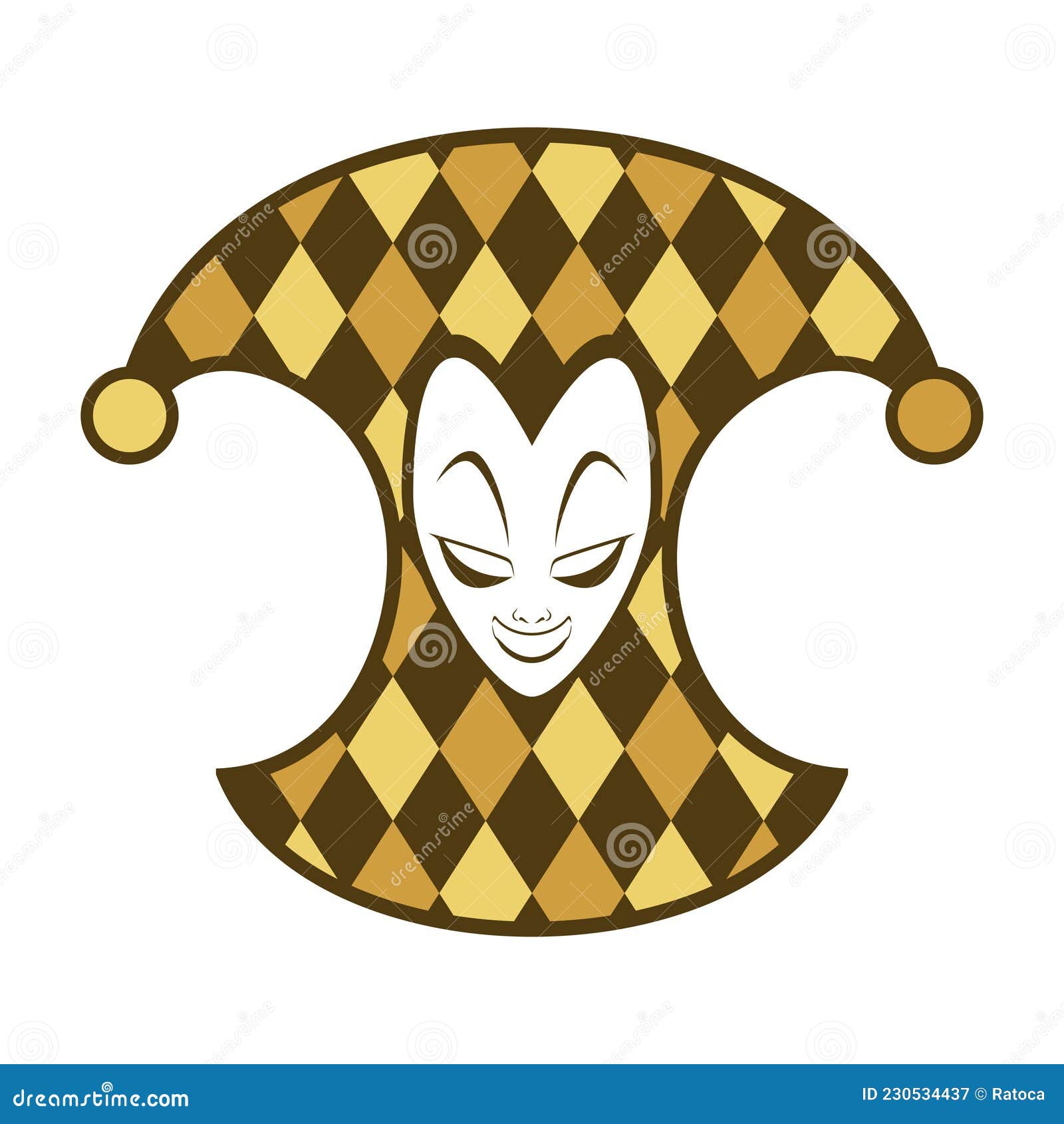 Design of Funny Jester Illustration Stock Vector - Illustration of face ...