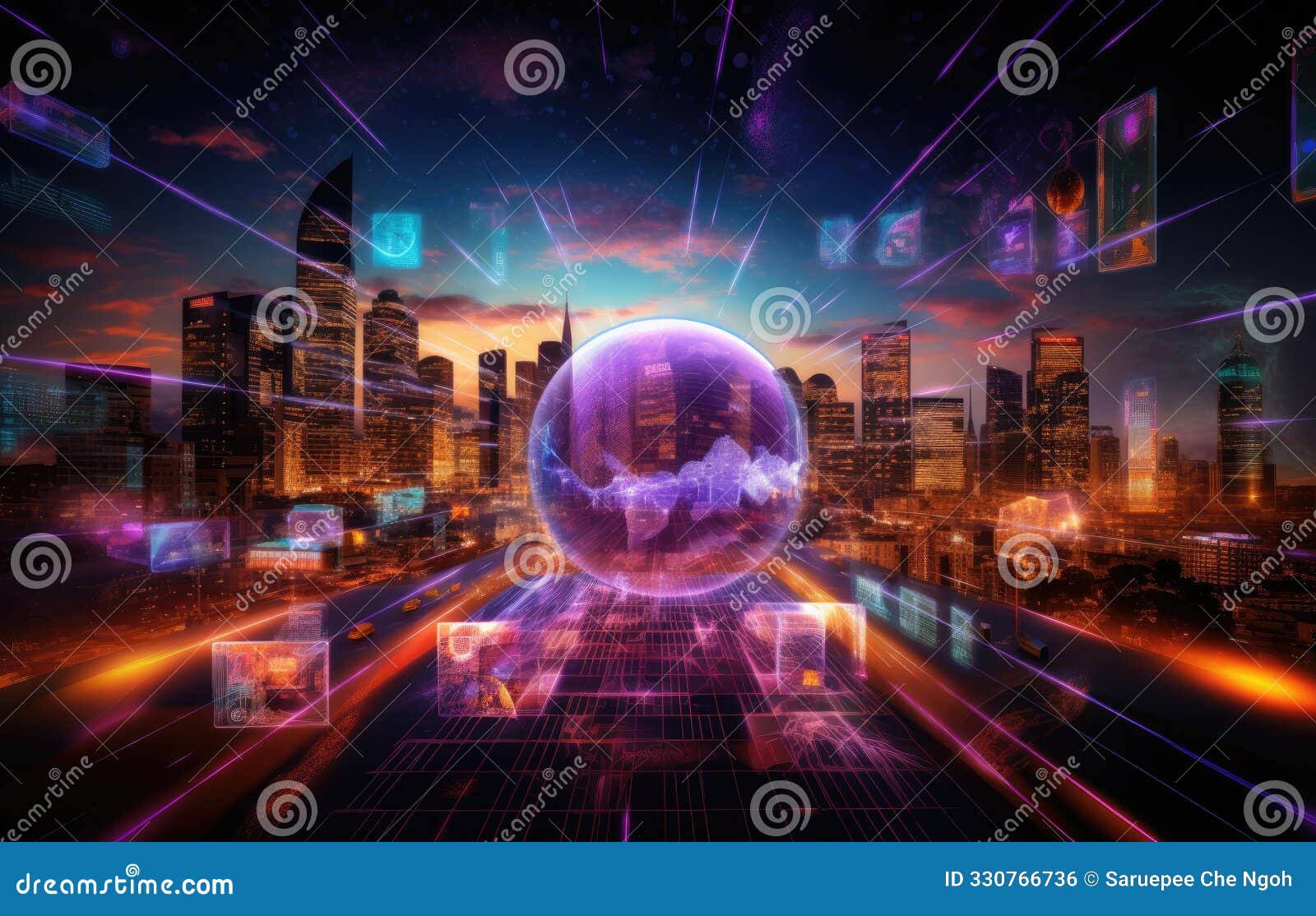 Design a Futuristic AI Themed Background a Visually Captivating and ...