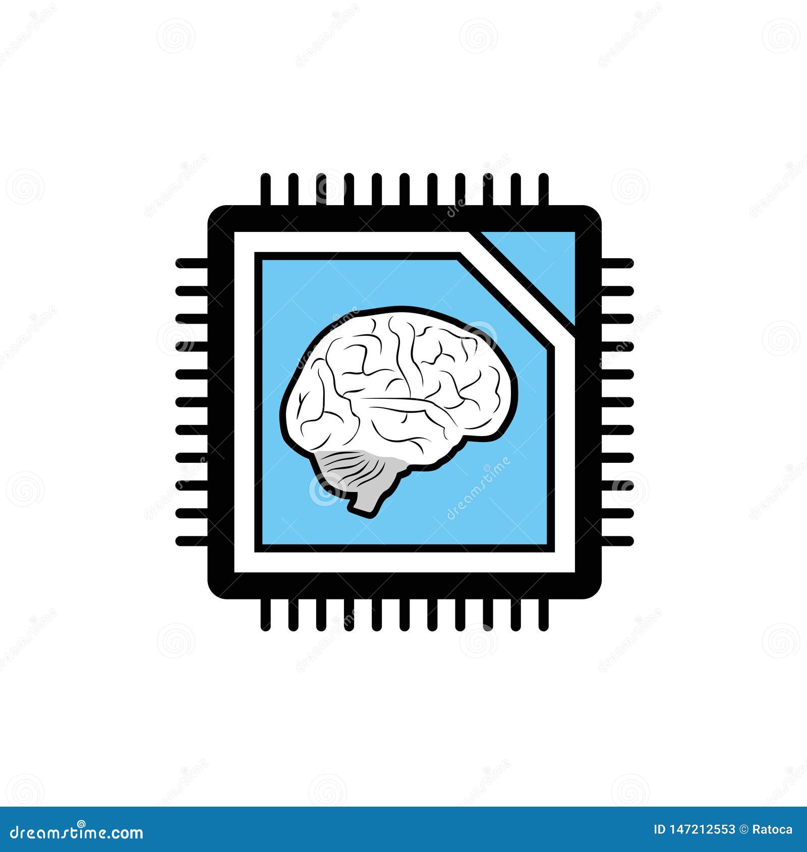 Design of Futuristic Brain Tech Stock Vector - Illustration of ...