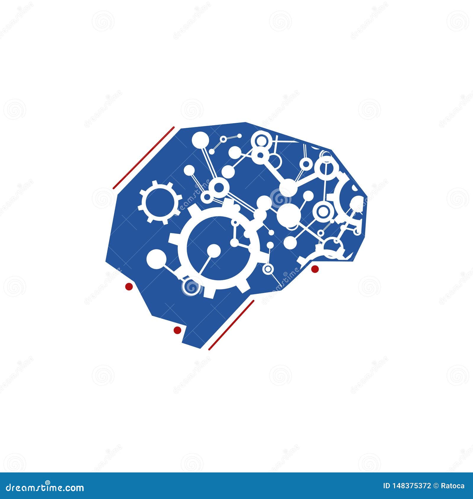 Design of Futuristic Brain Tech Symbol Stock Vector - Illustration of ...