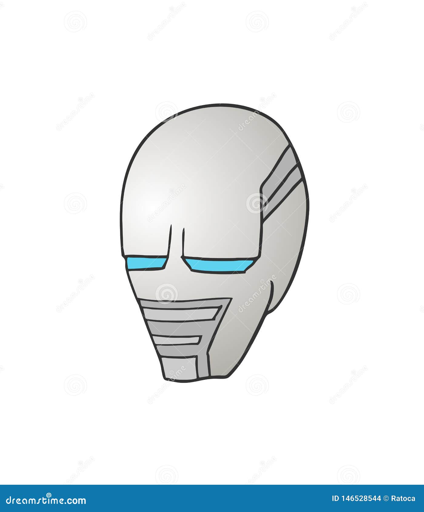 Design of Futuristic Face Draw Stock Vector - Illustration of facial ...