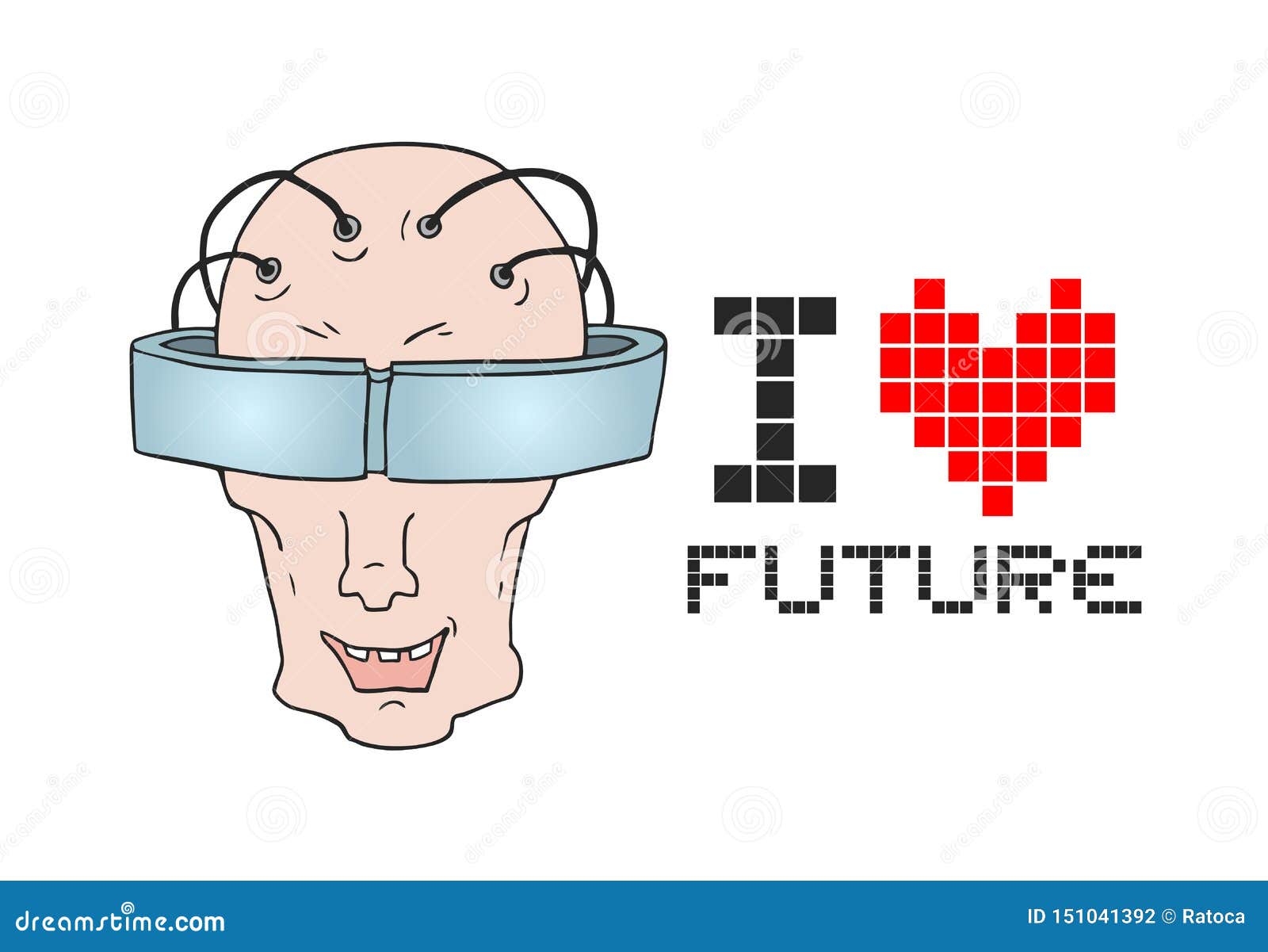 Design of Futuristic Face Draw Stock Vector - Illustration of future ...