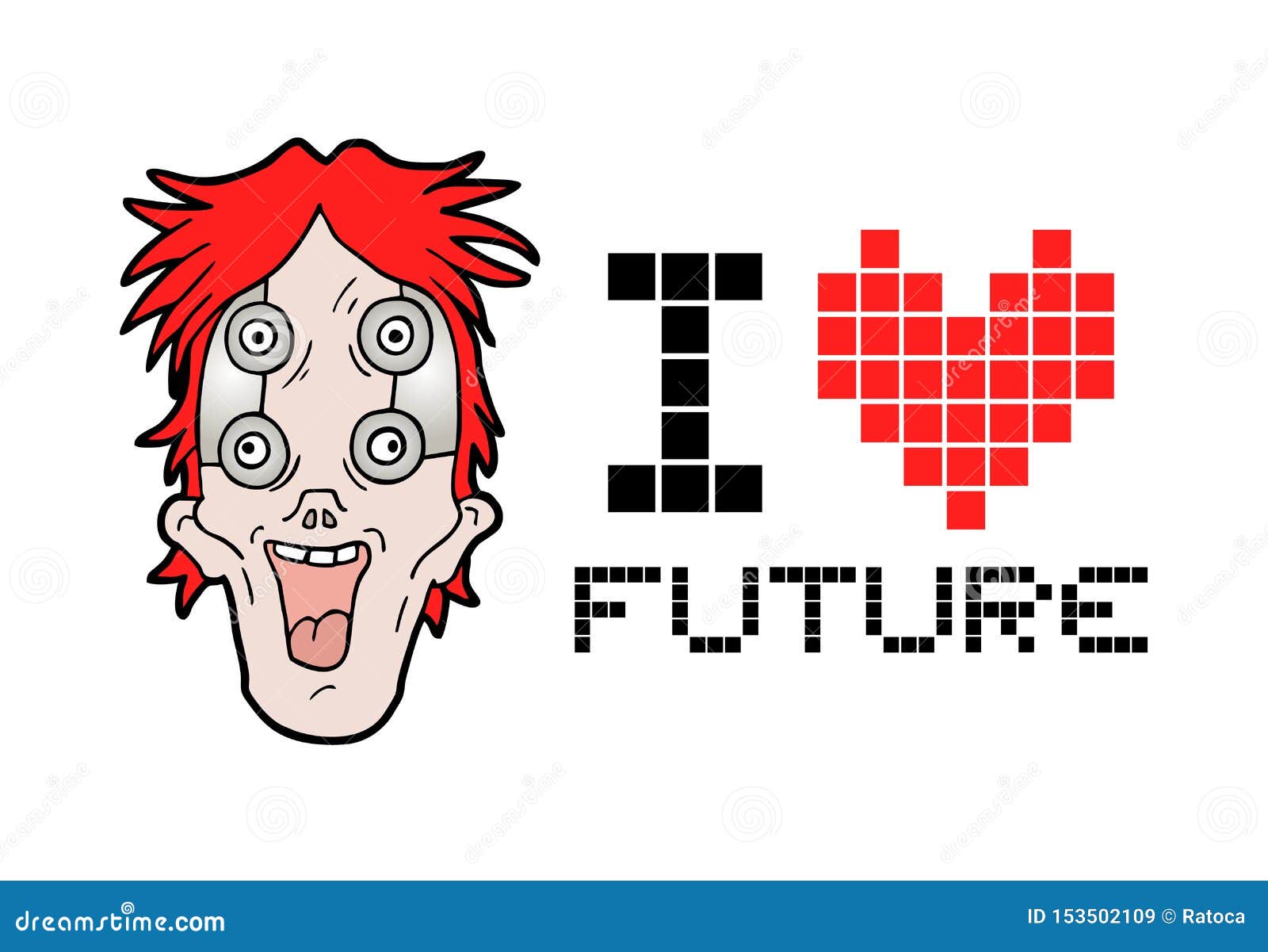 Design of Futuristic Face Draw Stock Vector - Illustration of future ...