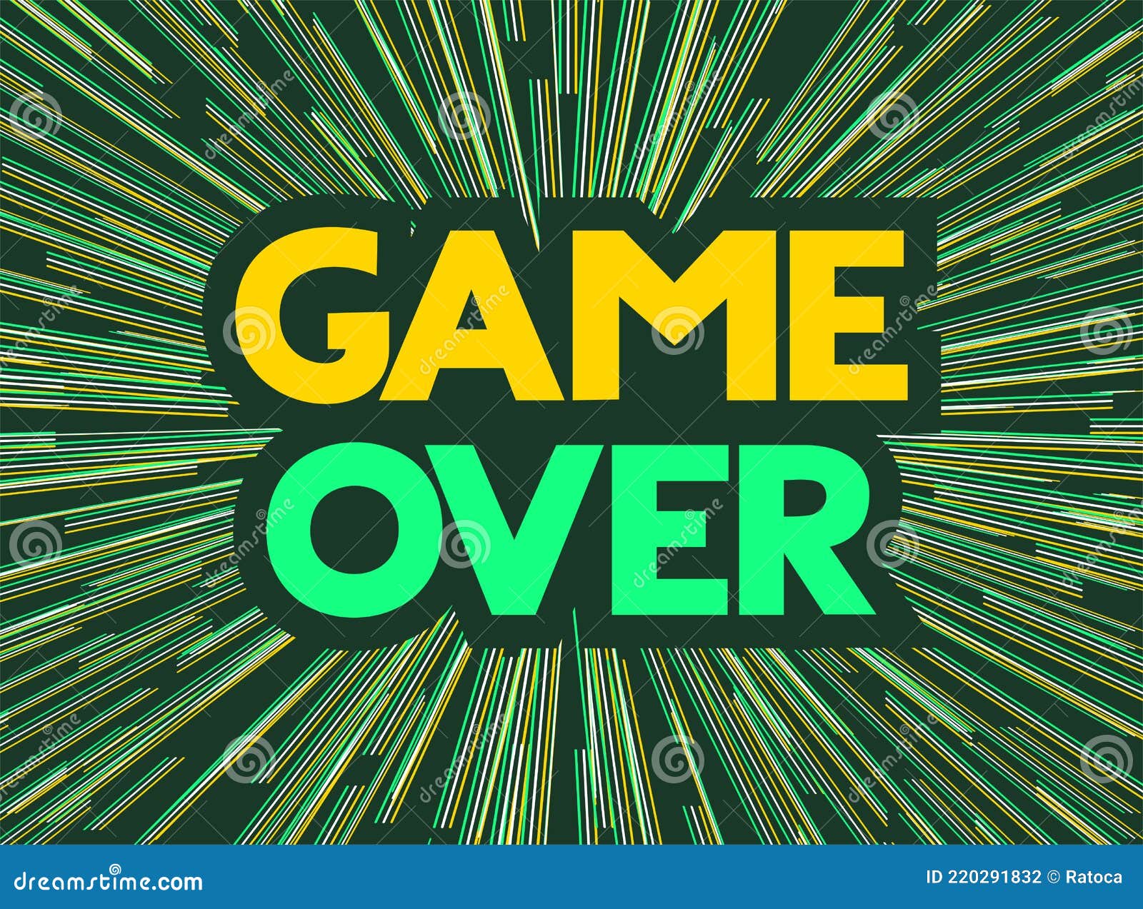 Design of Game Over Message Stock Vector - Illustration of error ...