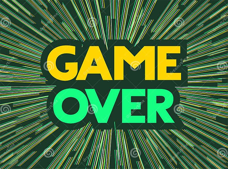 Design of Game Over Message Stock Vector - Illustration of error ...