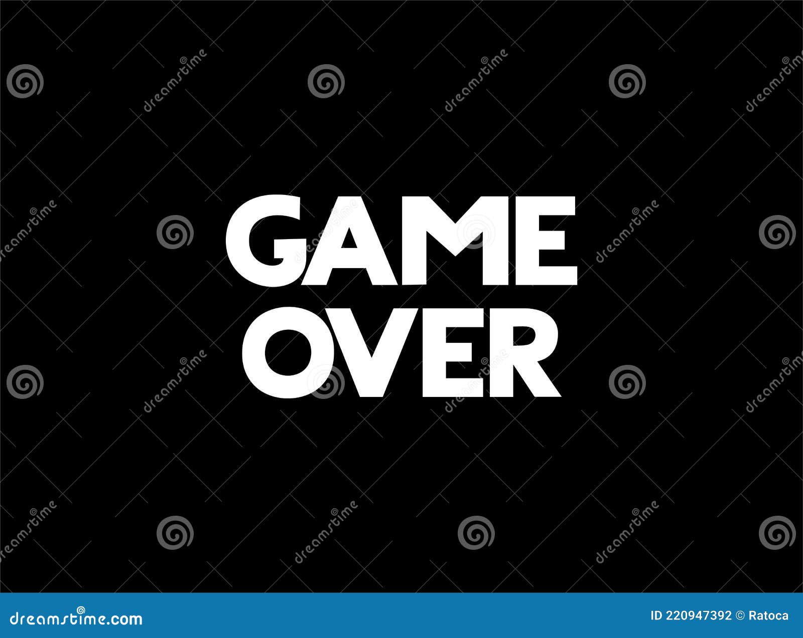 Design of Game Over Message Stock Vector - Illustration of fail, text ...