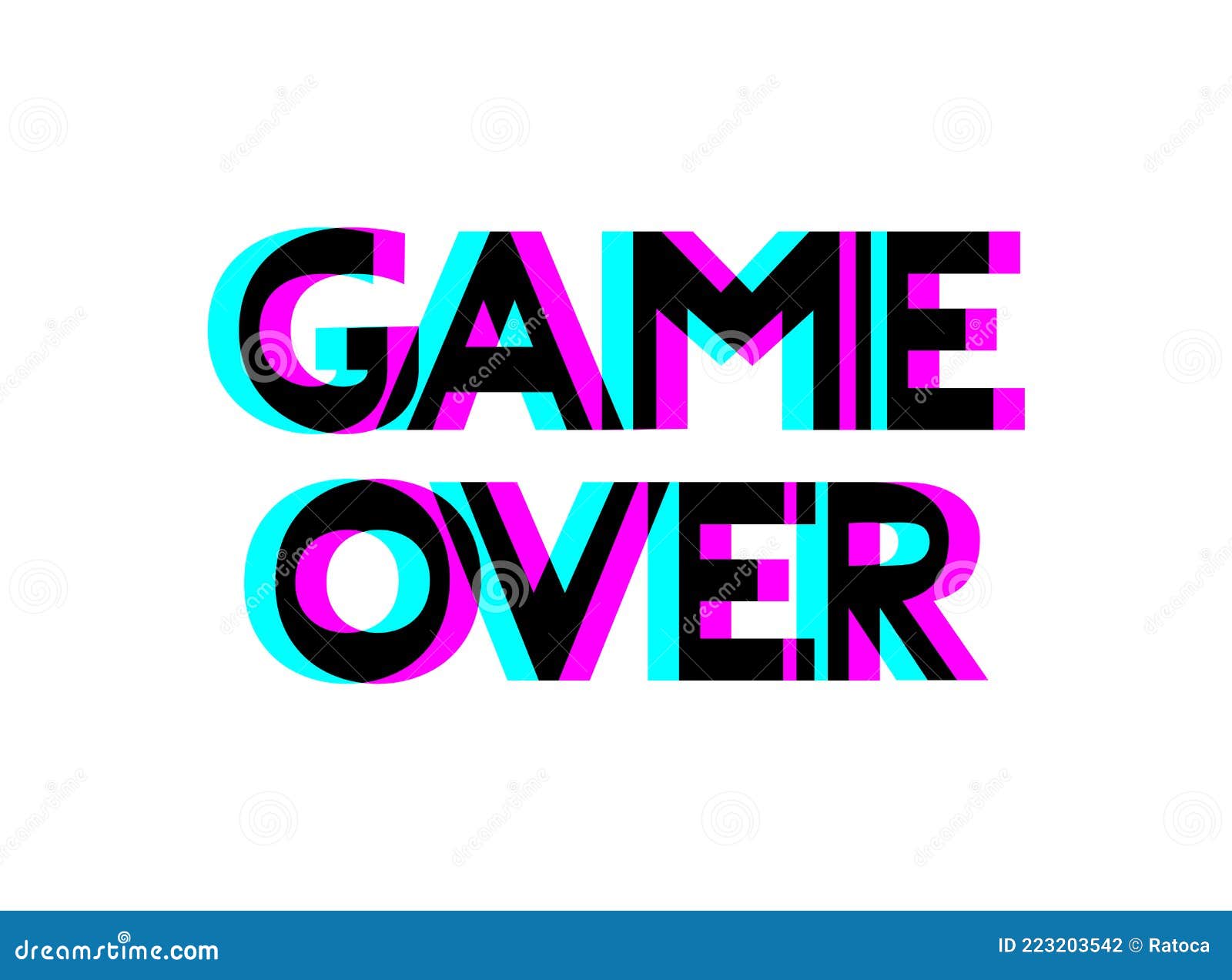 Design of Game Over Message Stock Vector - Illustration of noise ...