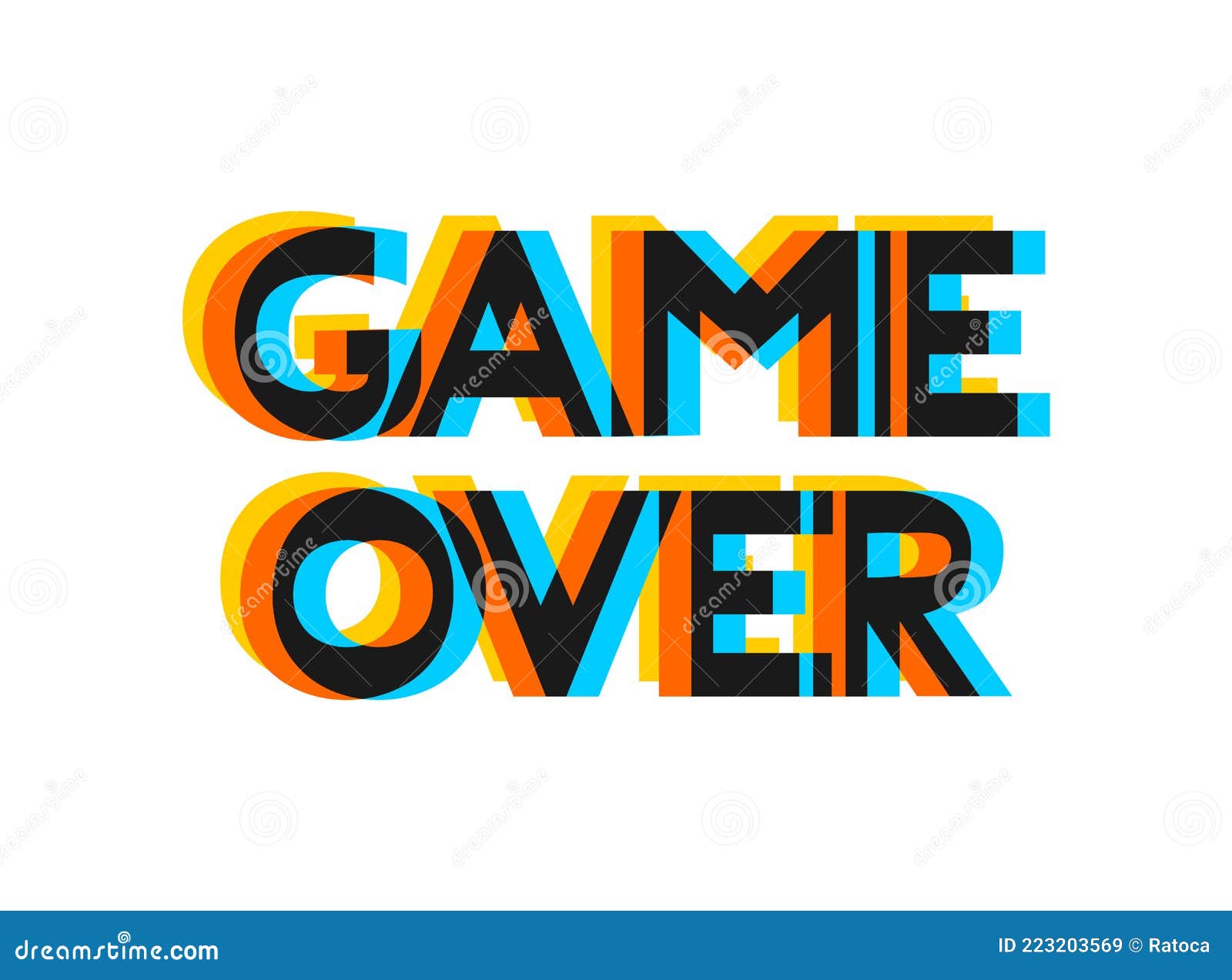 Design of Game Over Message Stock Vector - Illustration of gaming ...